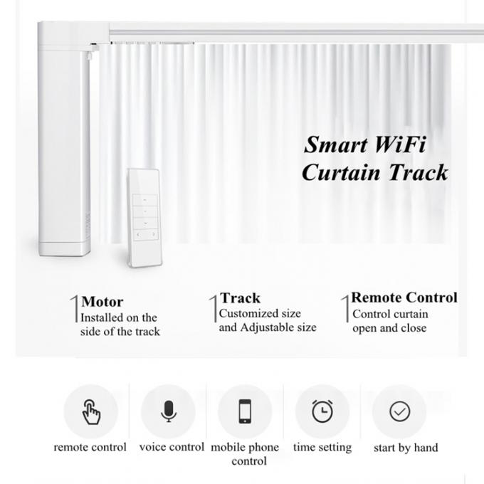 Apartment Smart Curtain Motor Wifi 38db Voice Control Silent System