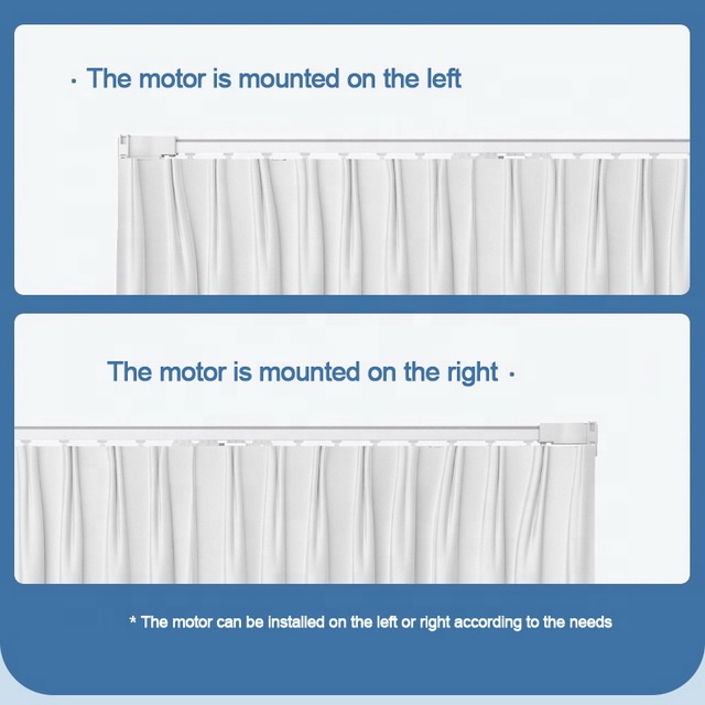 40KG Double Curtain Track Ceiling MountRF433 Ripplefold Ceiling Track Smart