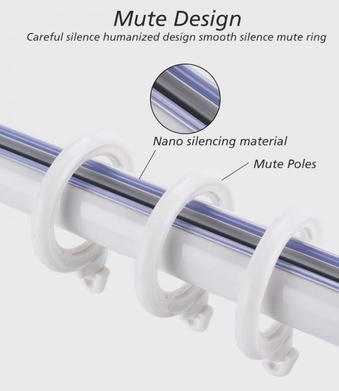Aluminum Alloy Roman Curtain Rod Motorized Wifi Control Automatic ...
