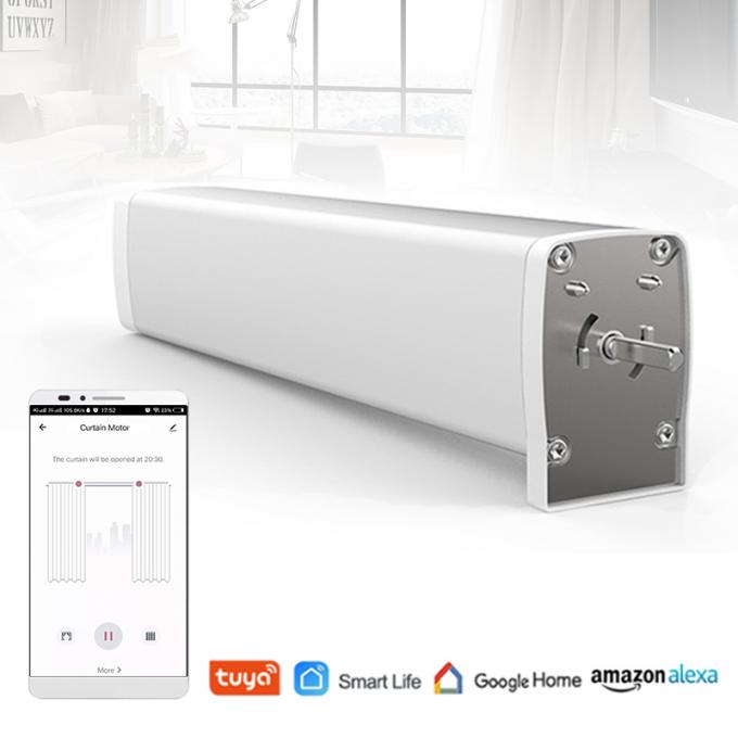 33dB Smart Curtain Motor White Motorized Electric Curtain TUYA Home ...