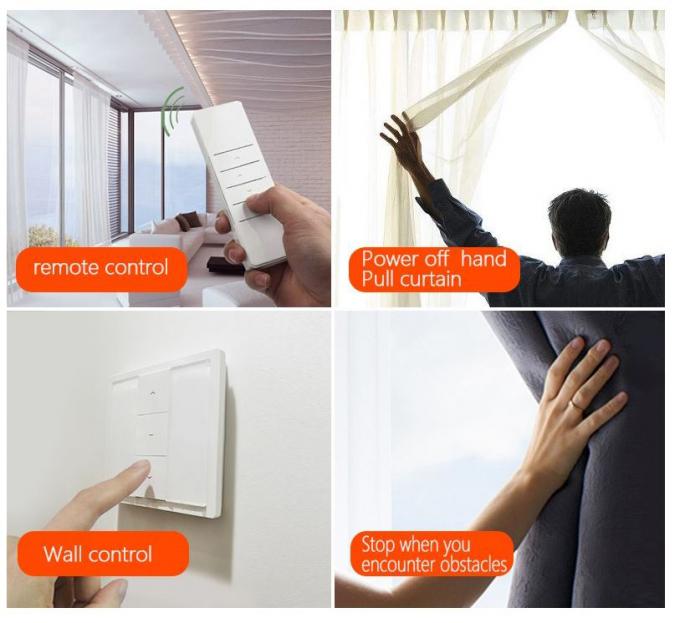 33dB Smart Curtain Motor White Motorized Electric Curtain TUYA Home ...